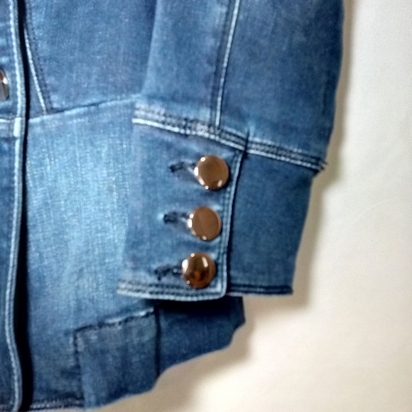 bebe | Jackets & Coats | Bebe Denim Band Jacket | Poshmark